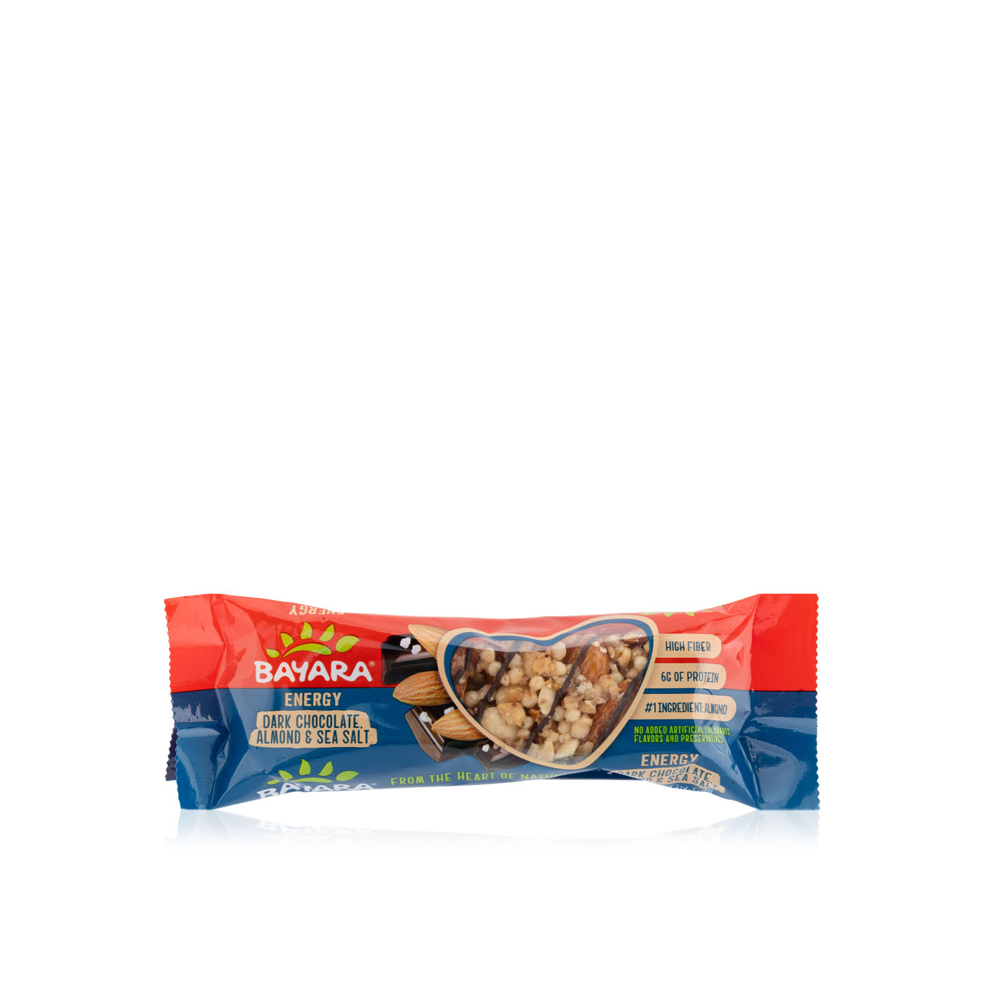 Bayara Dark Chococolate Almond and Sea Salt Bar 40g - Spinneys UAE