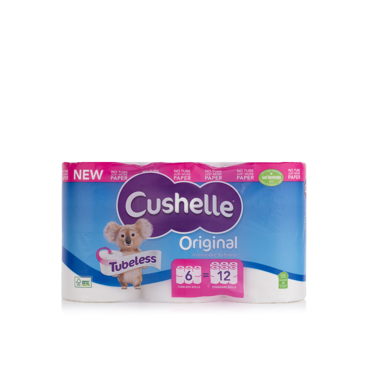 Cushelle Original Tubeless Toilet Tissue Double Rolls x 6 - Spinneys UAE