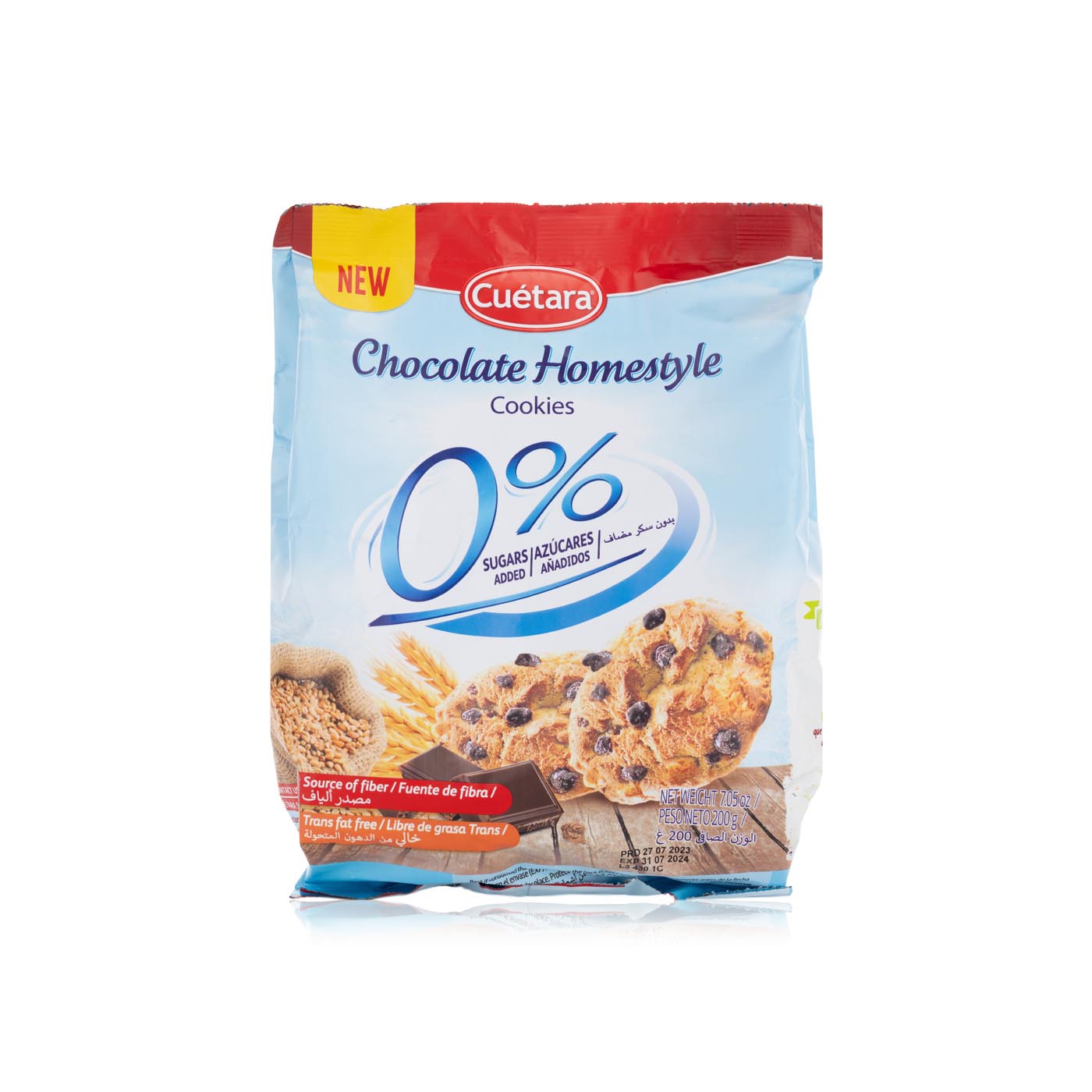 Cuetara Chocolate Homestyle Cookies 0% Sugar 200g - Spinneys UAE
