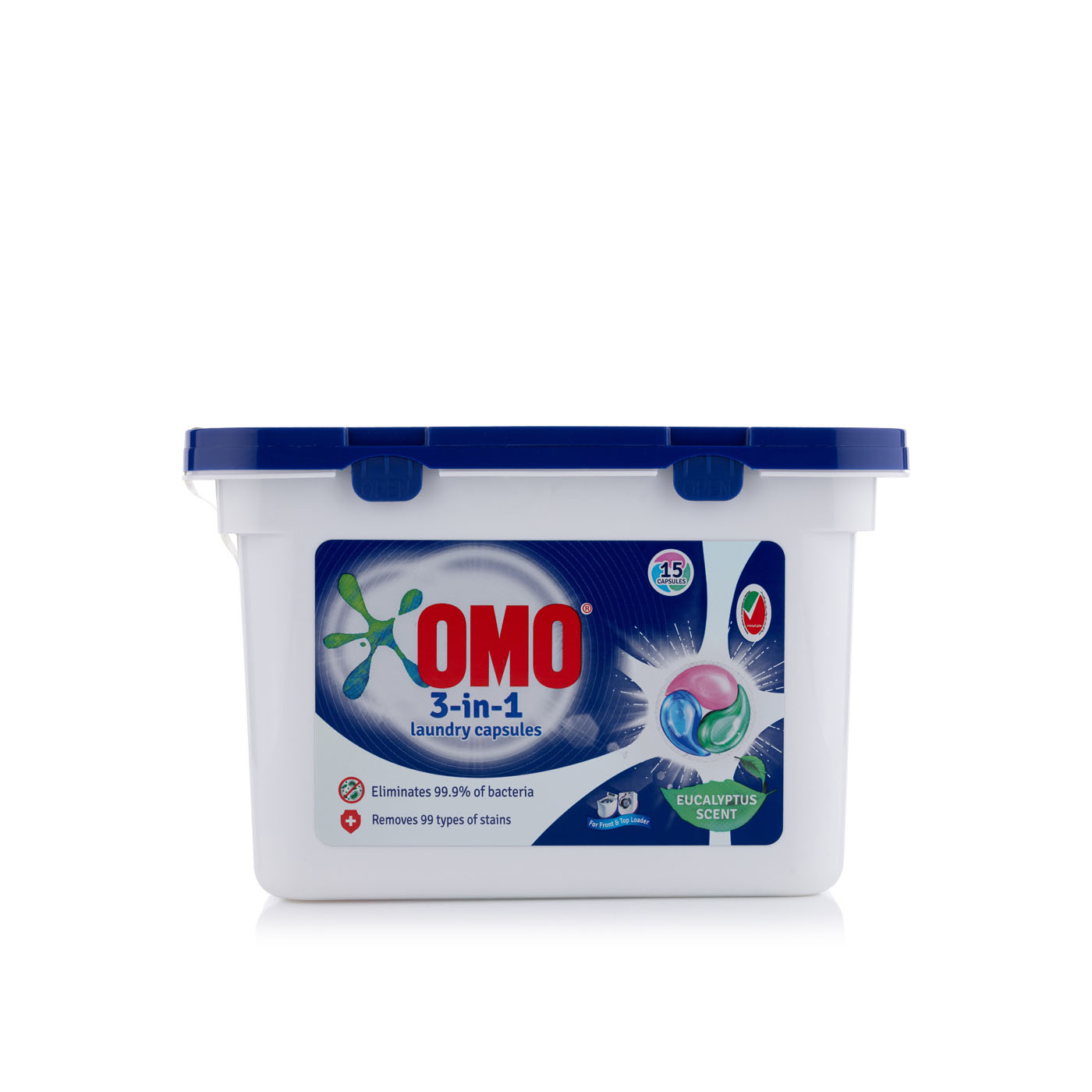 Omo 3in1 laundry capsules eucalyptus 15 pack 225g - Spinneys UAE