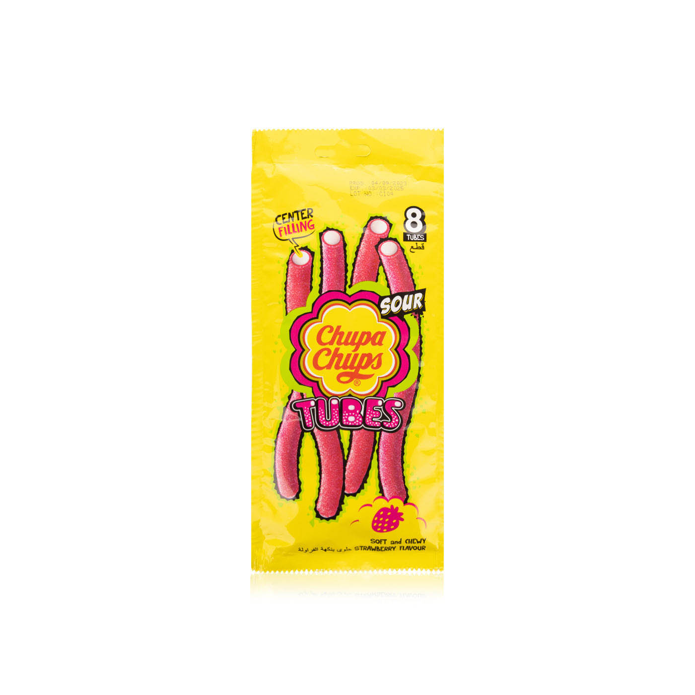 Chupa Chups Sour Tubes Strawberry X 8 Spinneys Uae