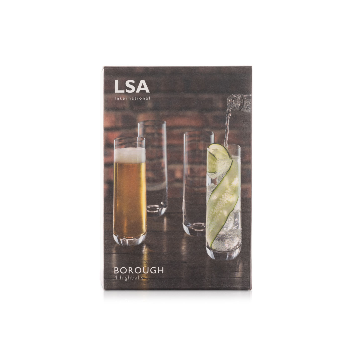 Lsa Borough Highball Glass Clear 420ml 4 Pack - Spinneys United Arab ...