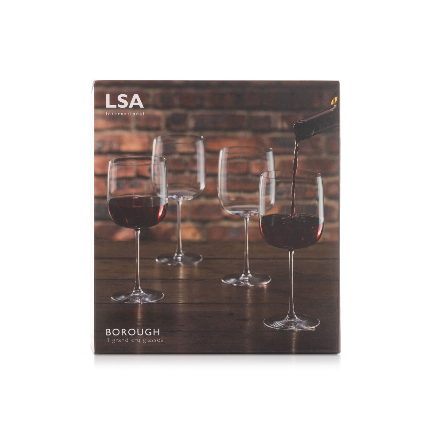 LSA borough grand cru glass clear 660ml 4 pack - Spinneys UAE