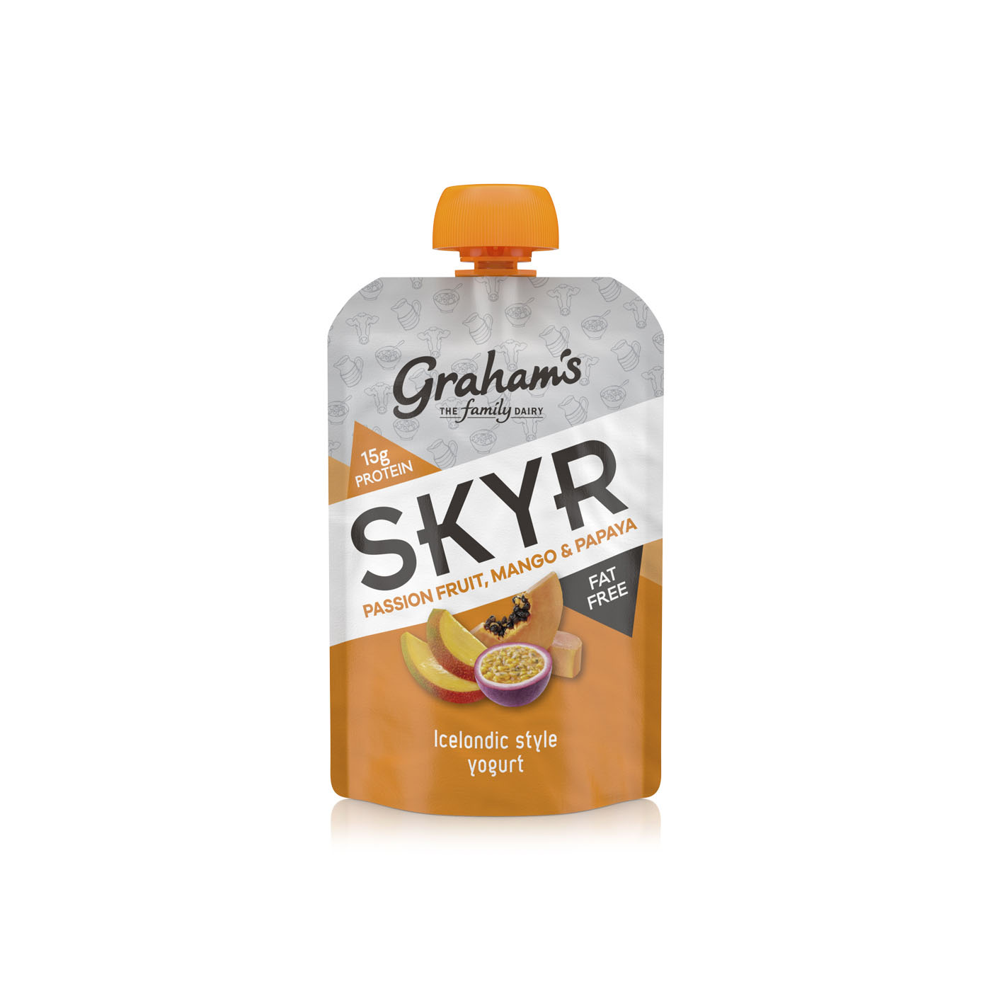 Graham's Skyr Passion Fruit, Mango and Papaya Icelandic Style Fat-Free ...