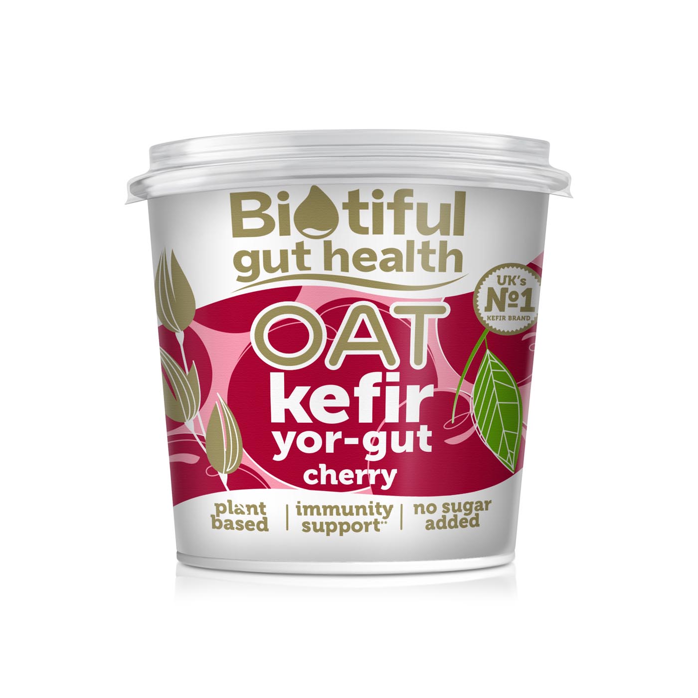 Biotiful Oat Kefir Yor-Gut Cherry Plant-Based Yoghurt 350g - Spinneys ...