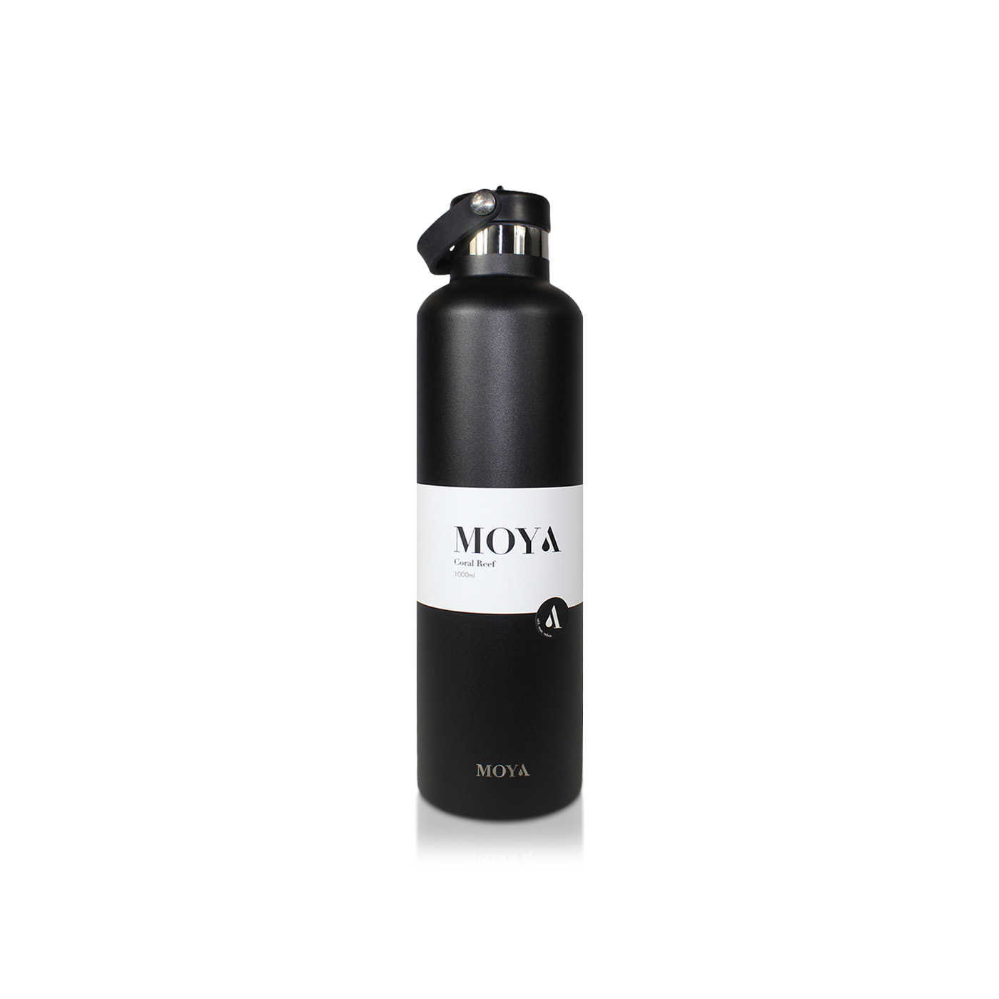 Moya coral reef insulated and sustainable water bottle black 1l - Spinneys UAE