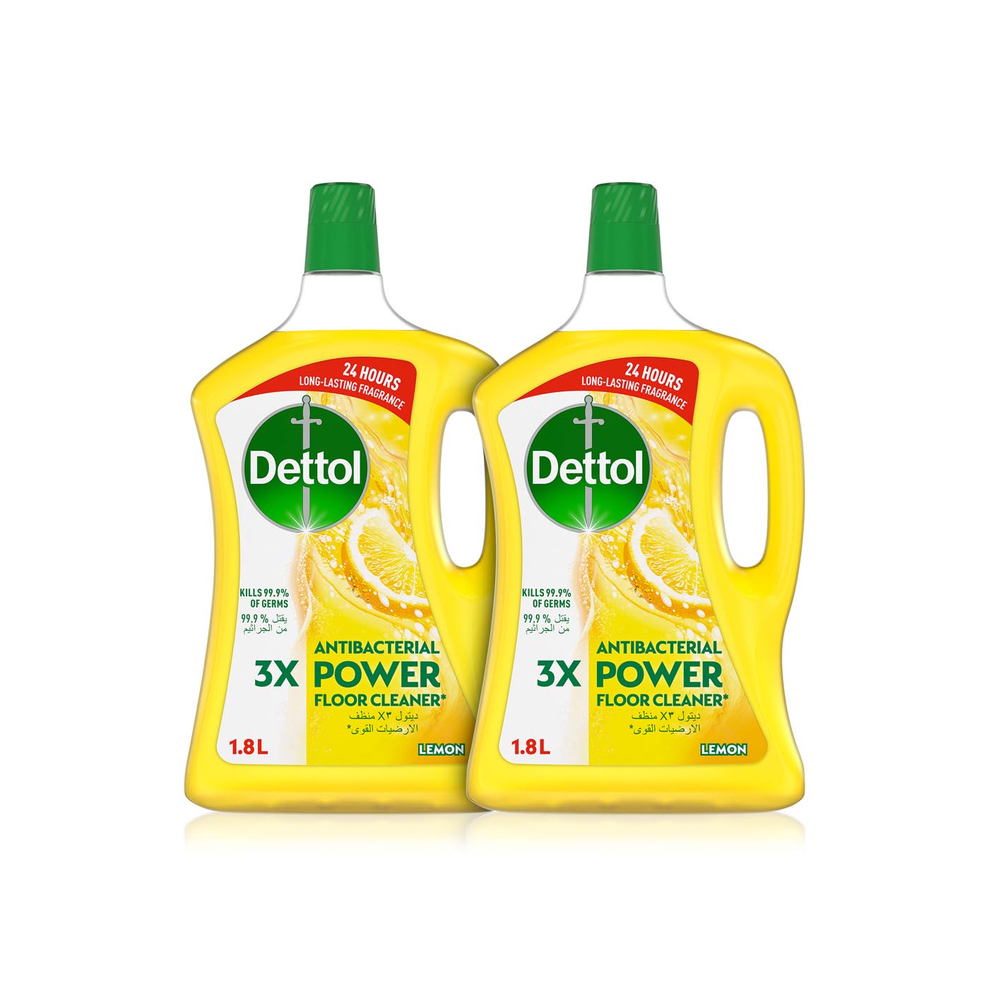 Dettol Antibacterial Power Floor Cleaner Lemon 1.8 litre x 2 - Spinneys ...