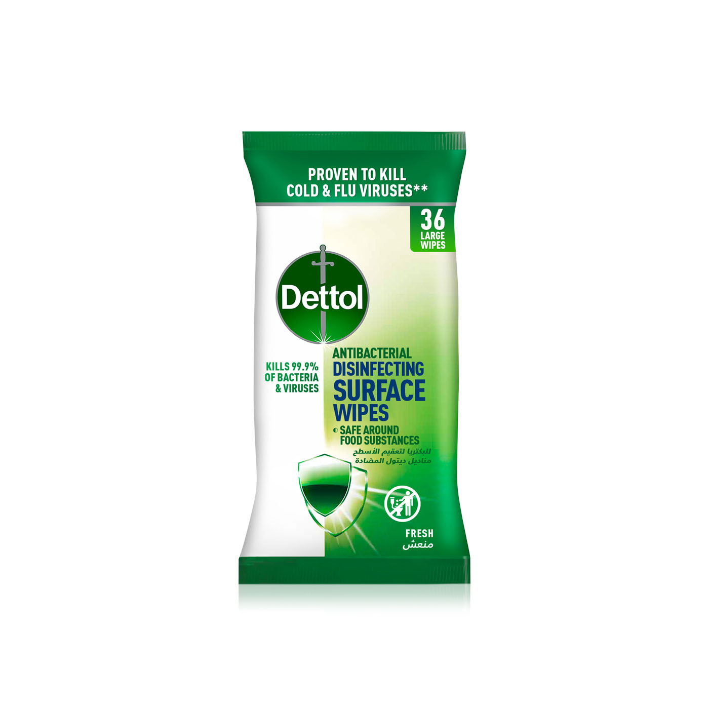 Dettol Antibacterial Disinfecting Surface Large Wipes Fresh x 36 ...