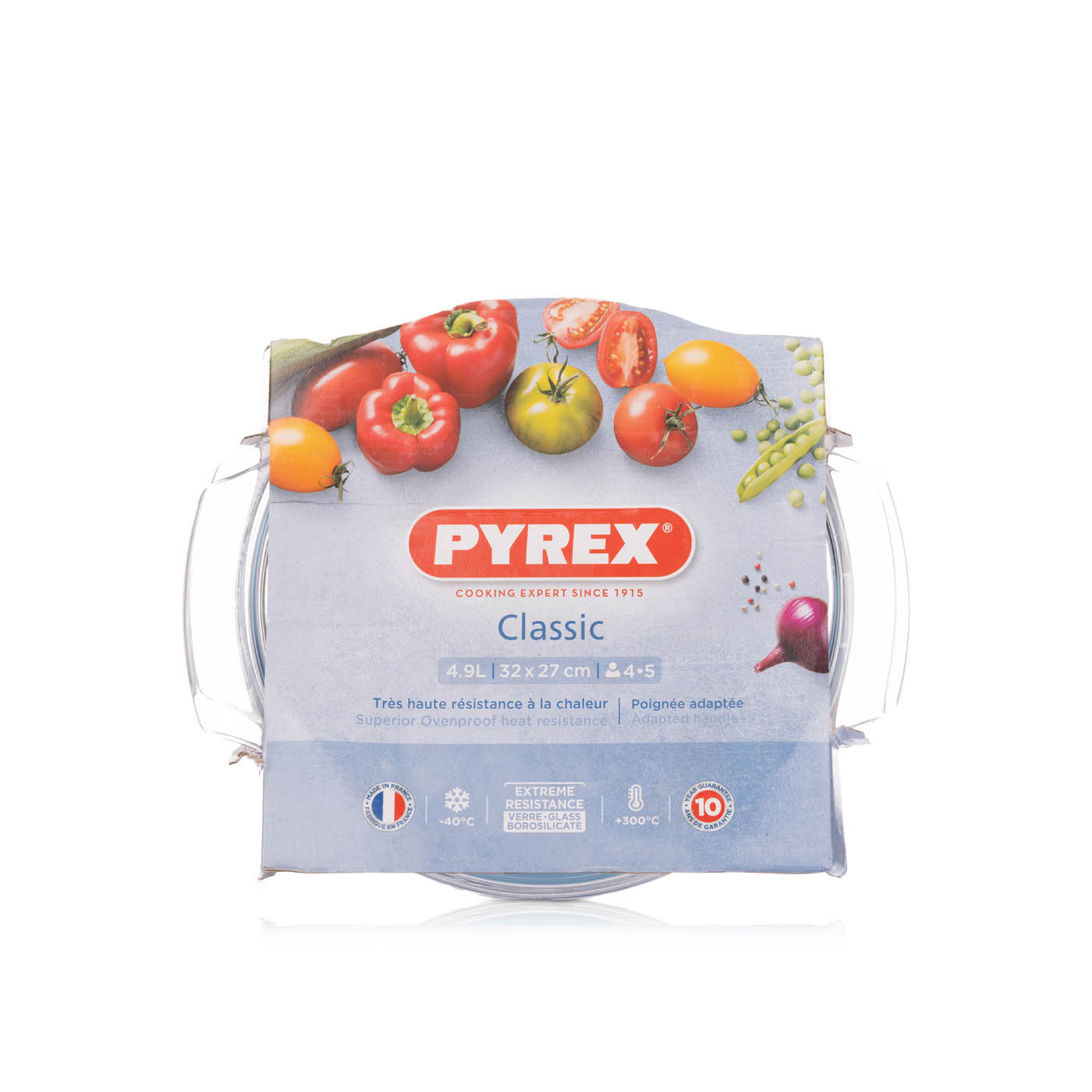 Pyrex Glass Casserole Dish Round with Lid 4.9 litre - Spinneys UAE