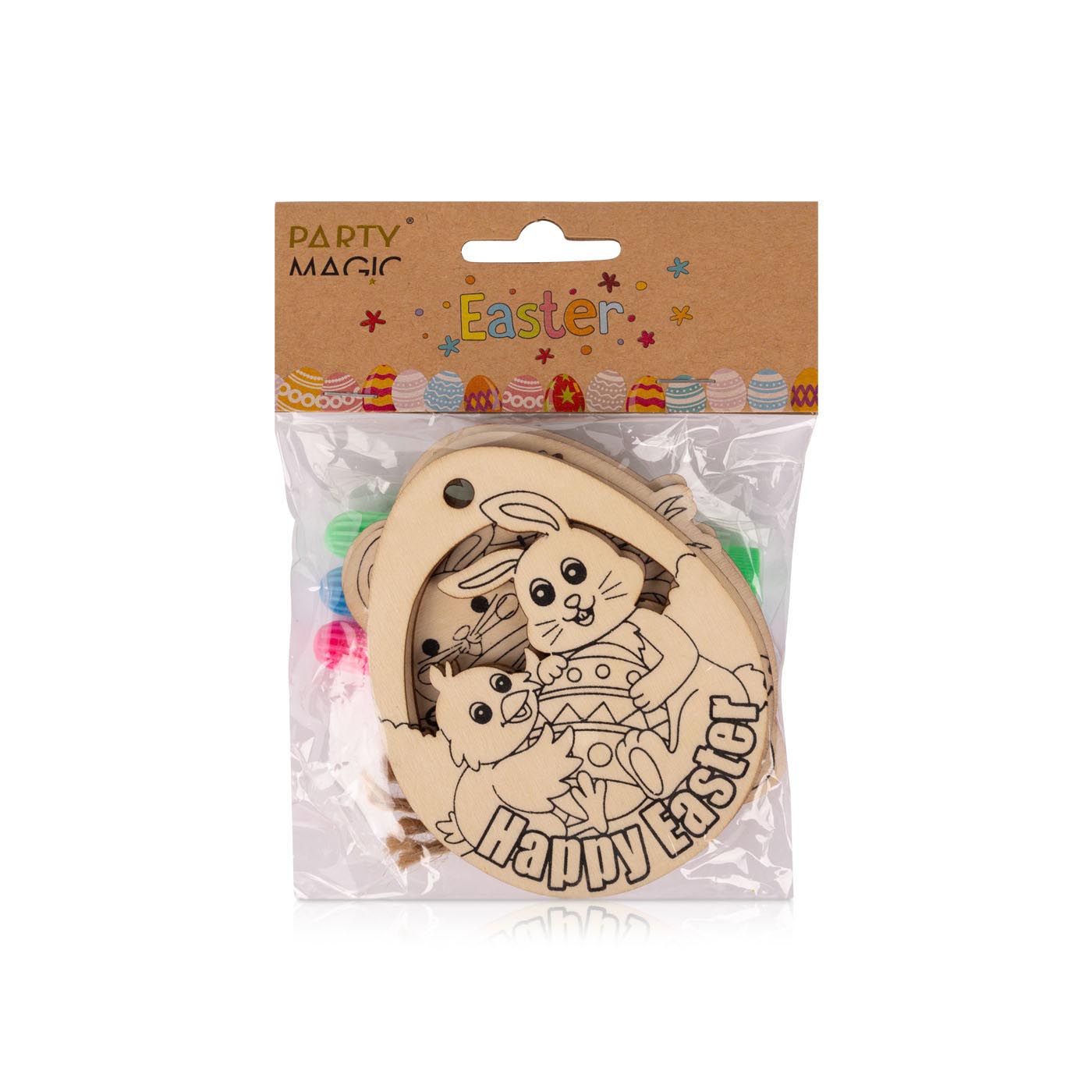 Party Magic Easter wooden DIY decor 4 pack - Spinneys UAE