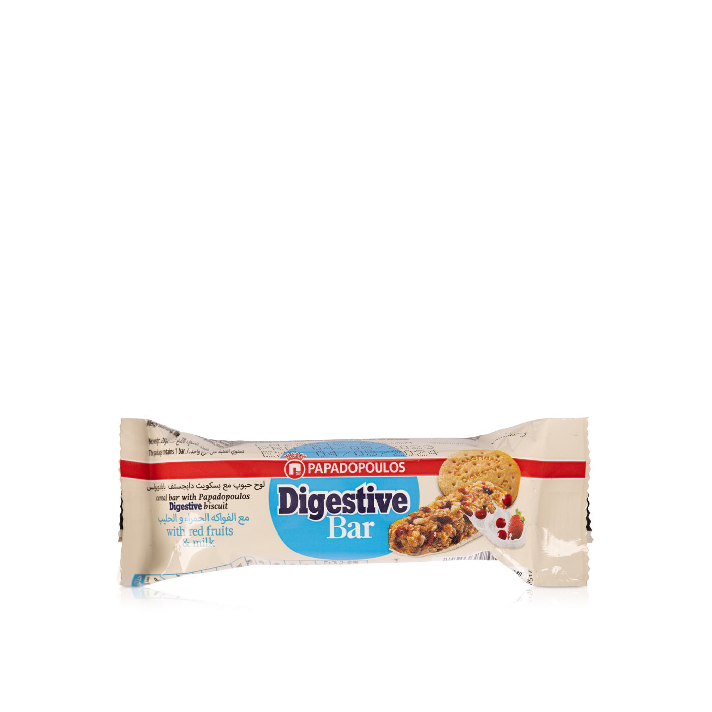 Papadopoulos Digestive Bar with Red Fruits and Milk 28g - Spinneys ...