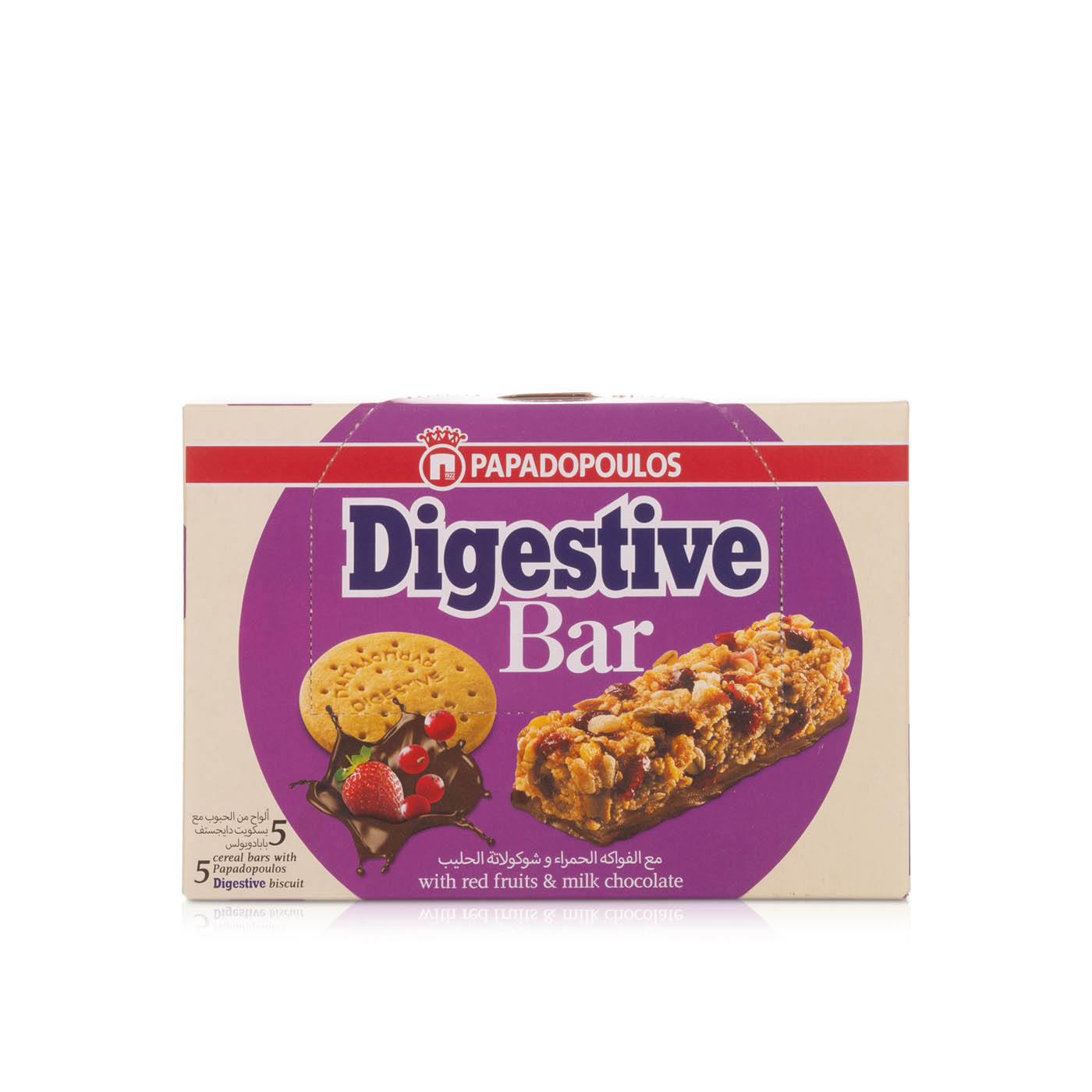 Papadopoulos Digestive Bar with Red Fruits and Milk Chocolate 5 Pack ...