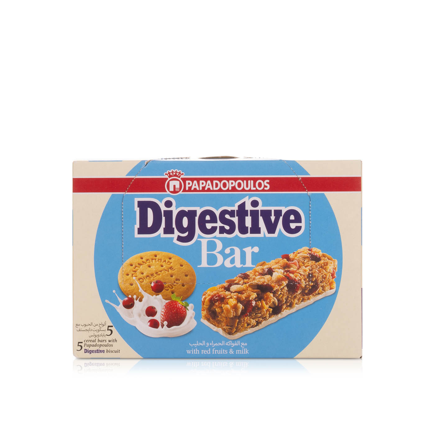 Papadopoulos Digestive Bar with Red Fruits and Milk 5 Pack 140g ...