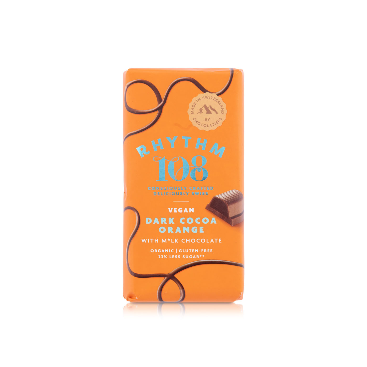 Rhythm 108 Vegan Dark Cocoa Orange Chocolate 100g - Spinneys UAE