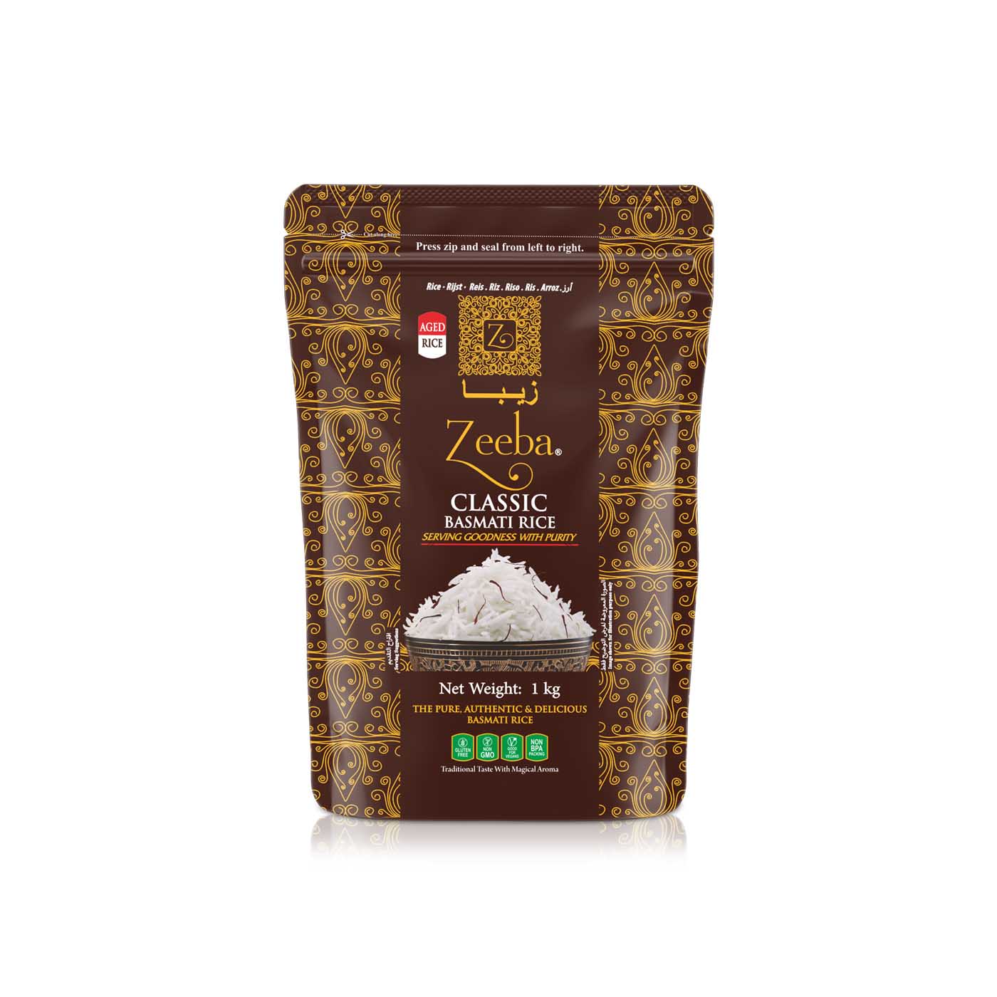 Zeeba Classic Basmati Rice 1kg - Spinneys UAE