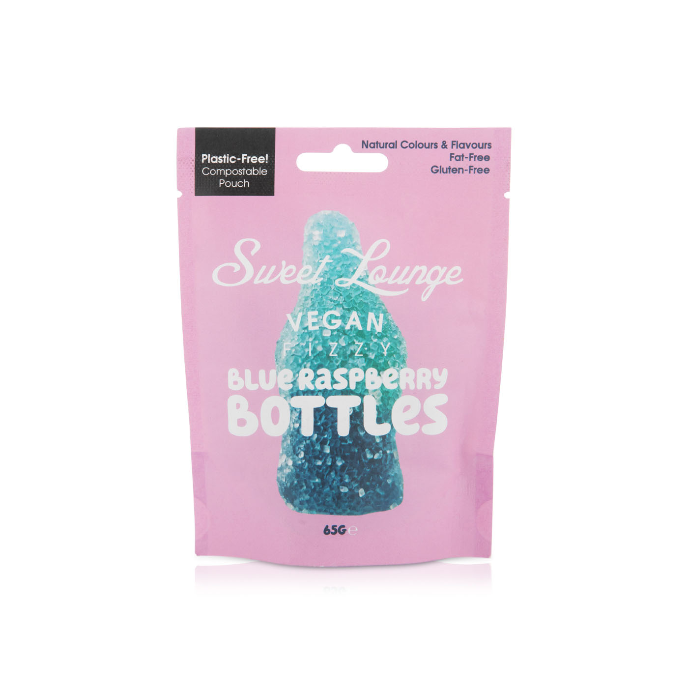 Sweet Lounge Vegan Fizzy Blue Raspberry Bottles 65g - Spinneys UAE
