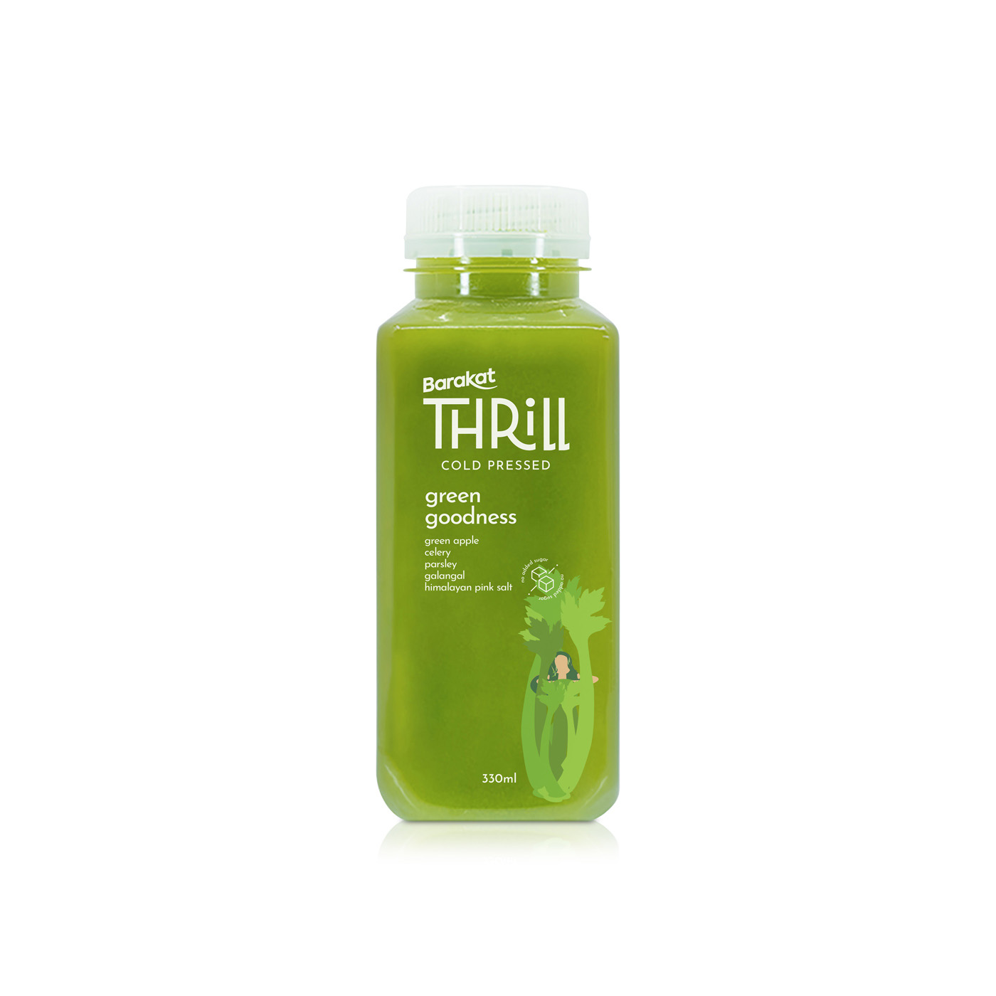 Barakat Thrill Green Goodness Cold Pressed Fruit Juice 330ml - Spinneys UAE