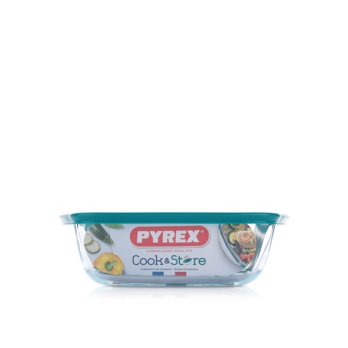 Pyrex Cook and Store Glass Square Dish with Lid 2.2 litre - Spinneys UAE