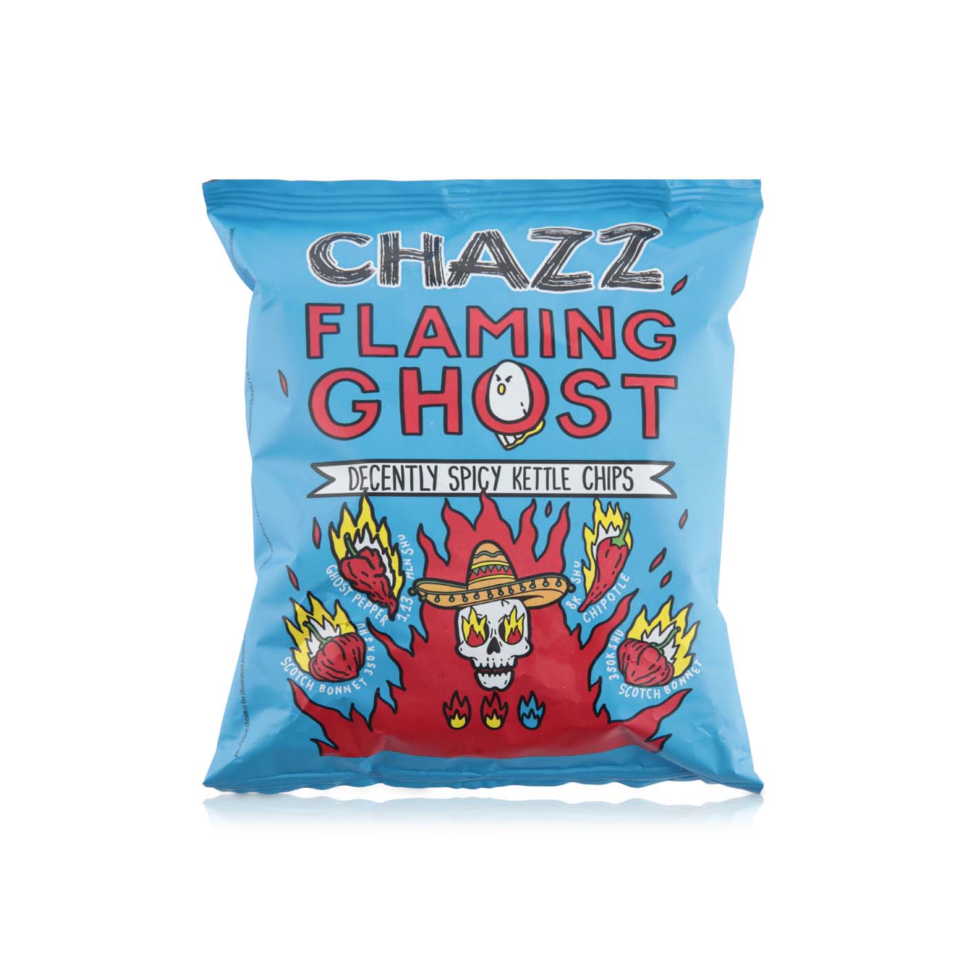 Chazz Flaming Ghost Spicy Kettle Chips 50g - Spinneys UAE