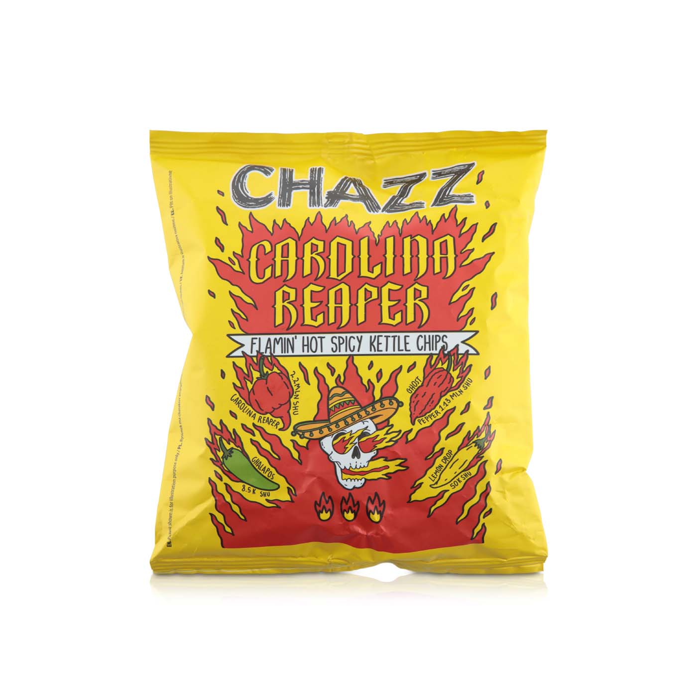 Chazz Carolina Reaper Spicy Kettle Chips 50g - Spinneys UAE