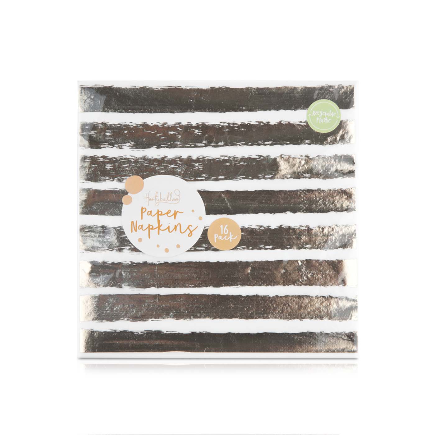Hootyballoo Striped Gold Paper Napkins 165mm 20s - Spinneys UAE