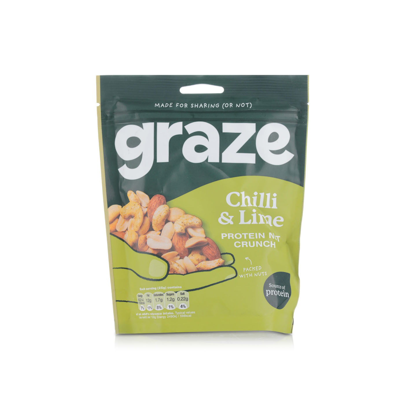 Graze Chilli & Lime Protein Nut Crunch 100g - Spinneys UAE
