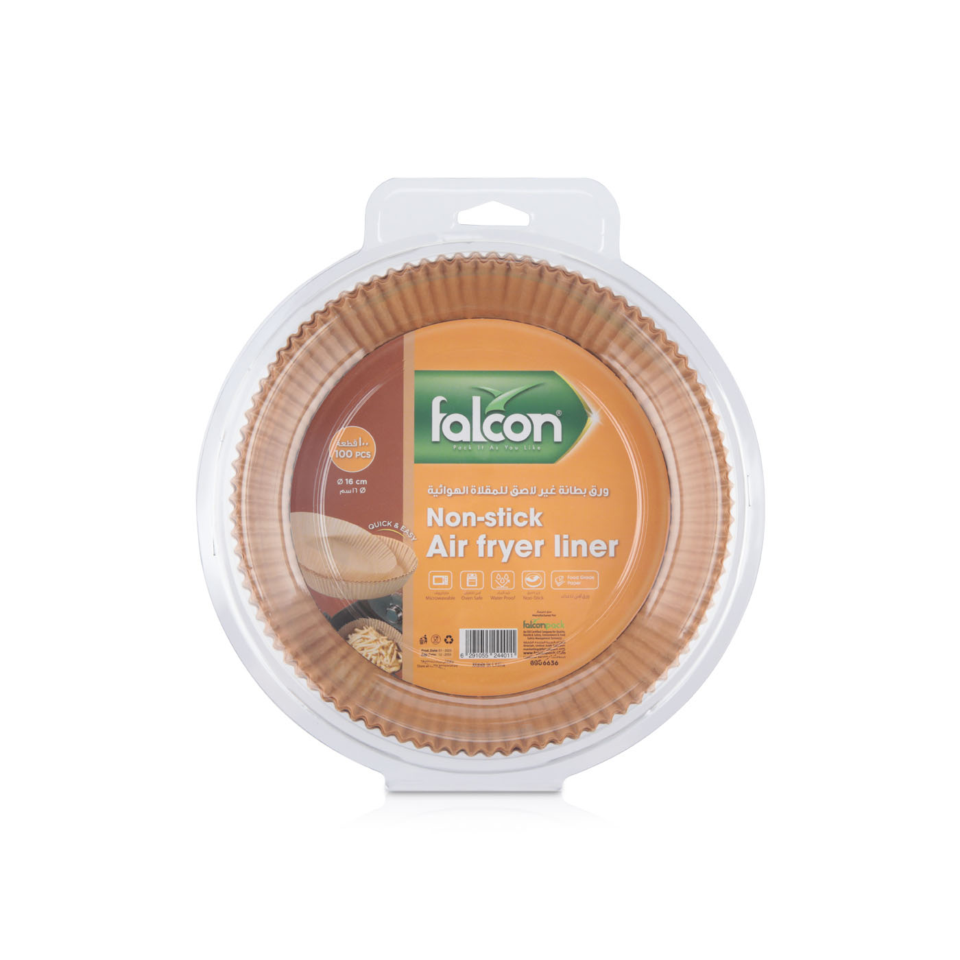 Falcon 16cm Non-Stick Round Airfryer Liners x 100 - Spinneys UAE