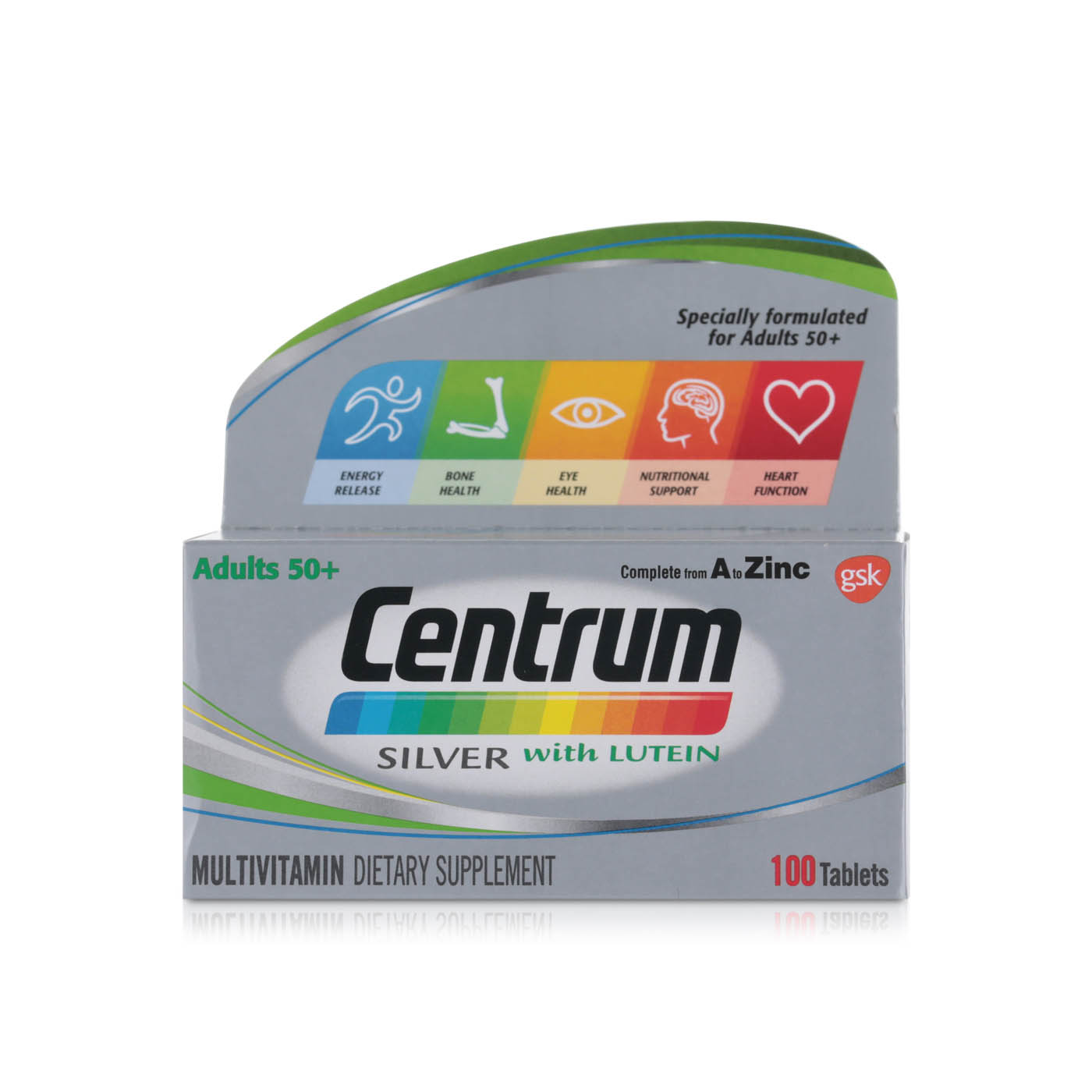 Centrum Silver Multivitamins and Minerals with Lutein Tablets x 100 ...