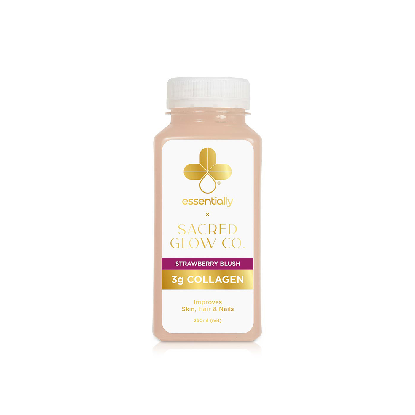 Sacred Glow Collagen Strawberry Blush 250ml - Spinneys United Arab Emirates