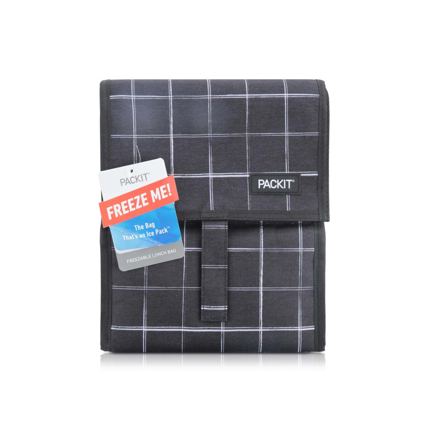 Packit Freezable Lunch Bag Black Grid - Spinneys UAE