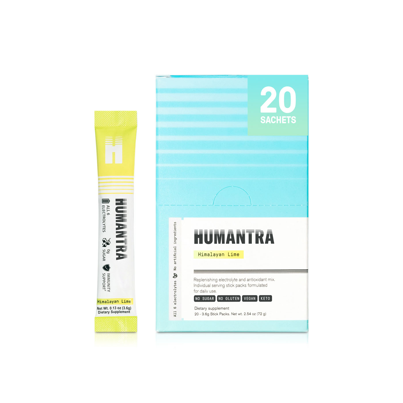 Humantra Himalayan Lime Electrolyte Supplement 20 Sticks - Spinneys UAE