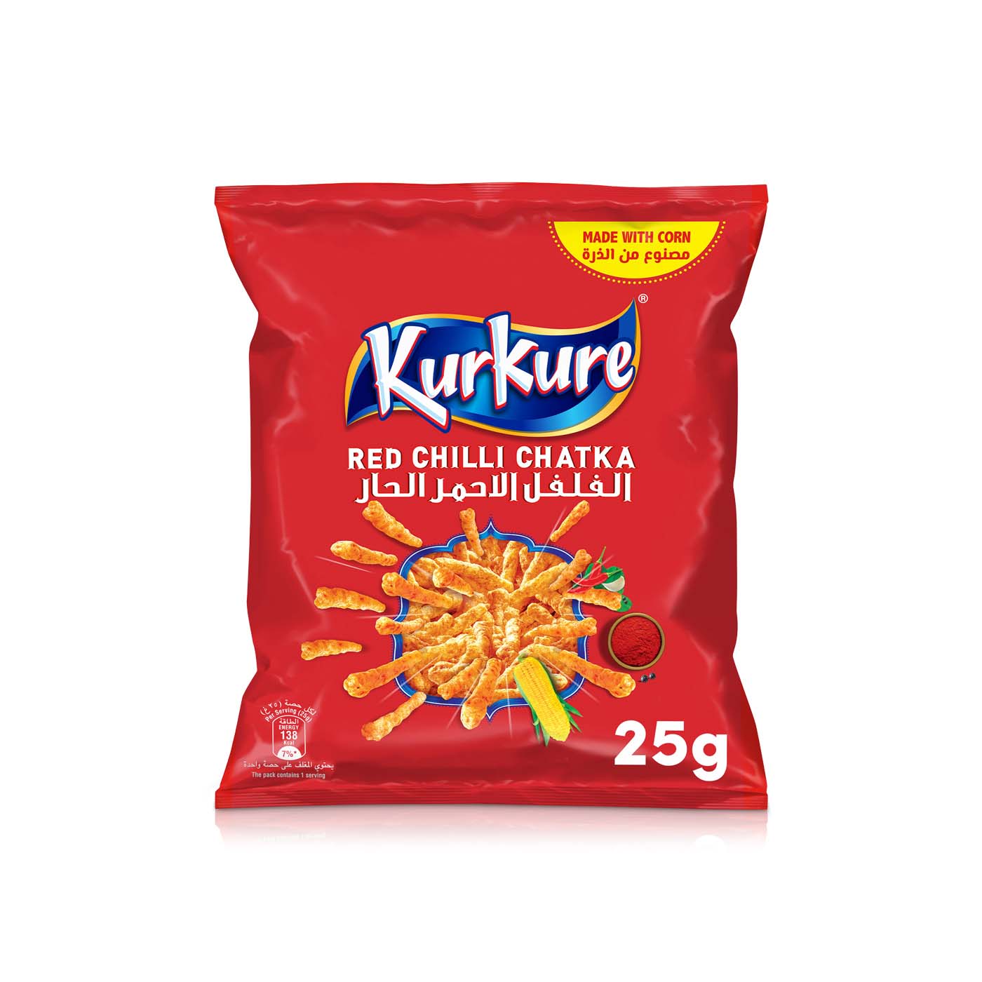 Kurkure Red Chili Chatka 25g - Spinneys UAE
