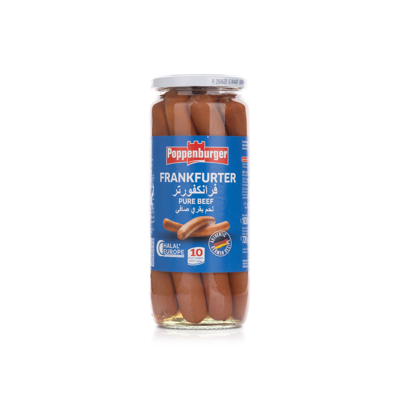 Poppenburger 10 Beef Frankfurters 720g - Spinneys UAE