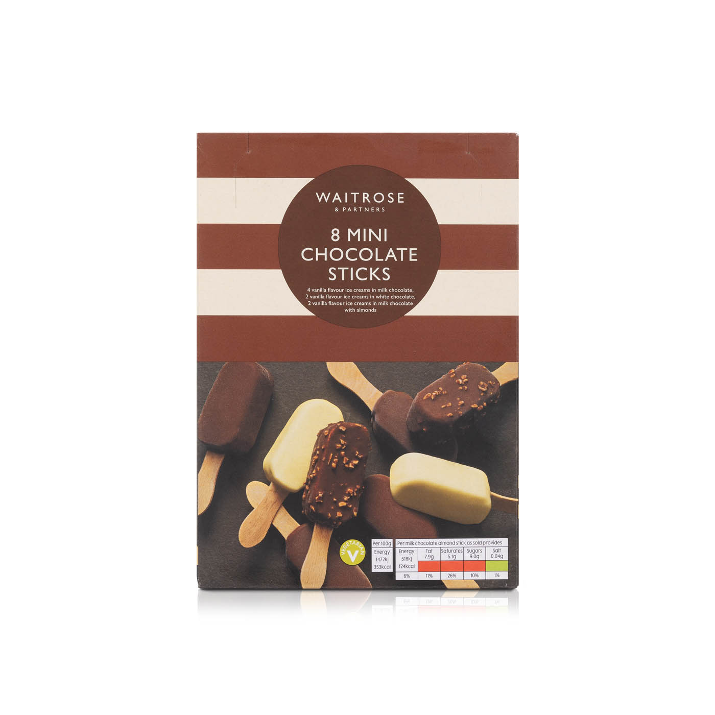 Waitrose Mini Chocolate Ice Cream Sticks 8 X 50Ml - Spinneys UAE