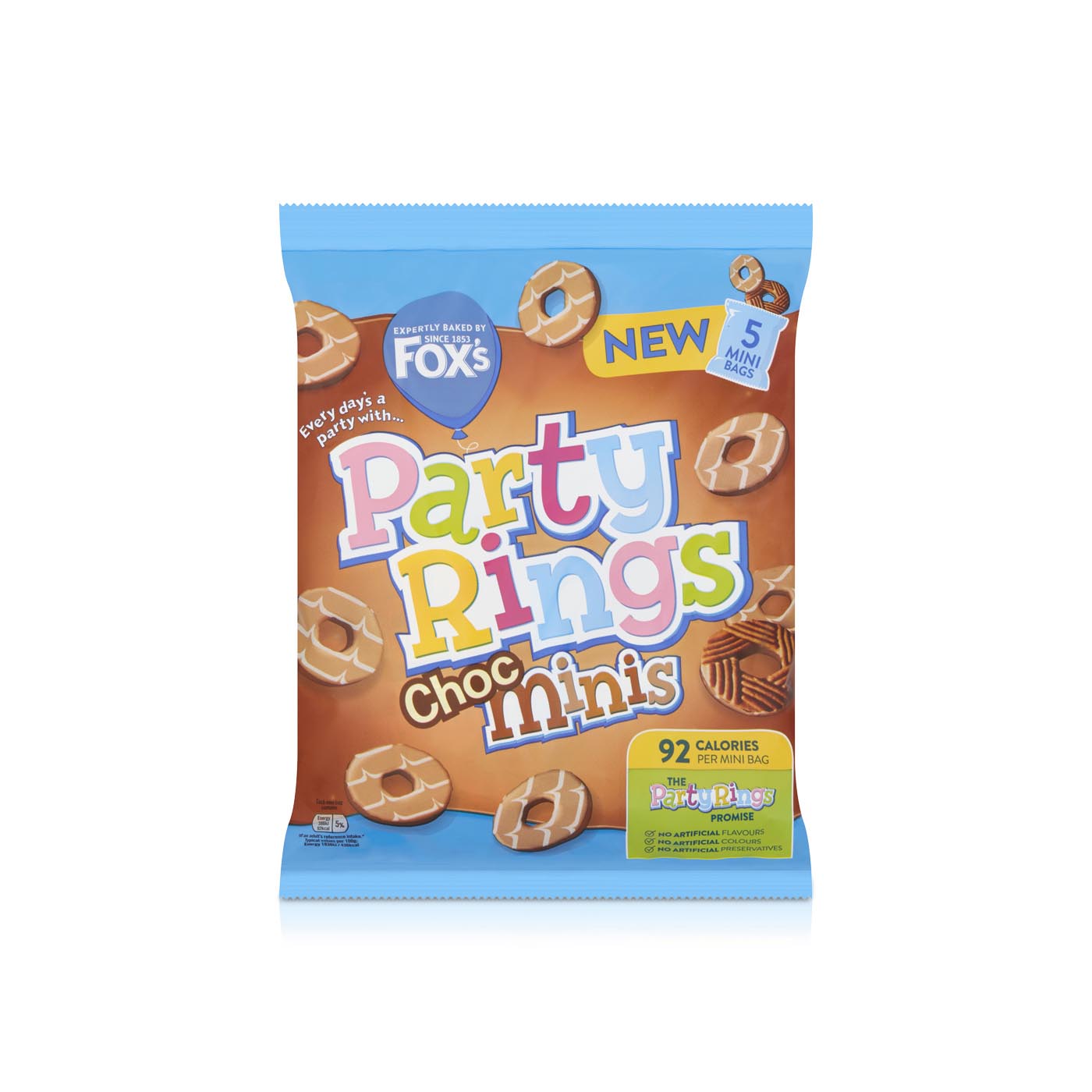 Fox's Party Rings Choc Minis 5s 105g - Spinneys UAE
