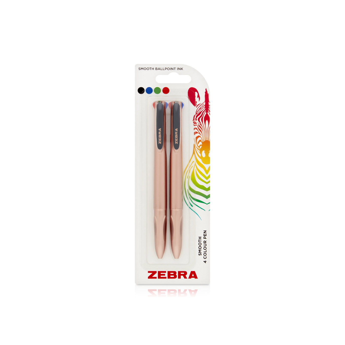 Zebra 4 Colour Pen 2 Pack - Spinneys UAE