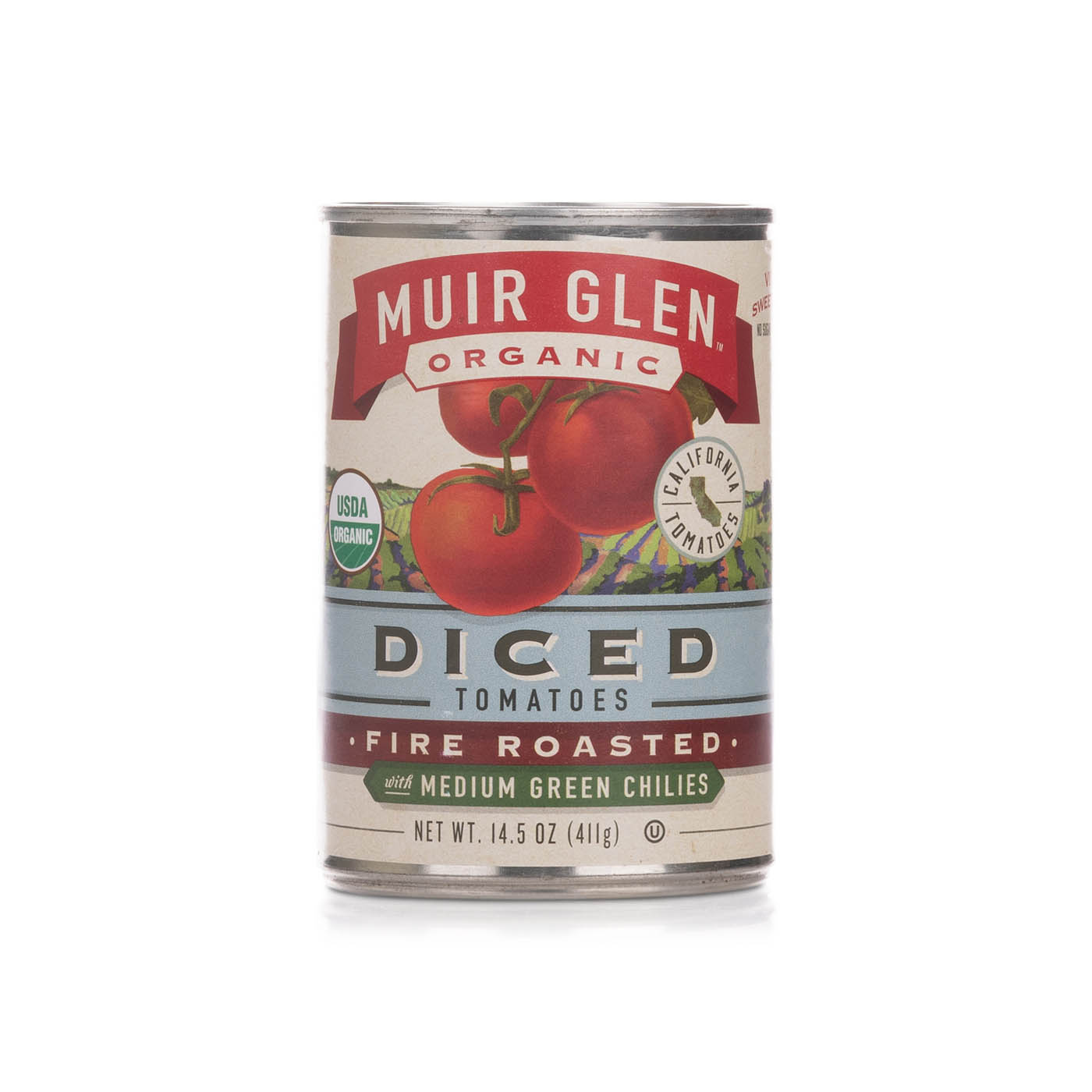 Muir Glen Organic Fire Roasted Diced Tomatoes with Medium Green Chillis ...