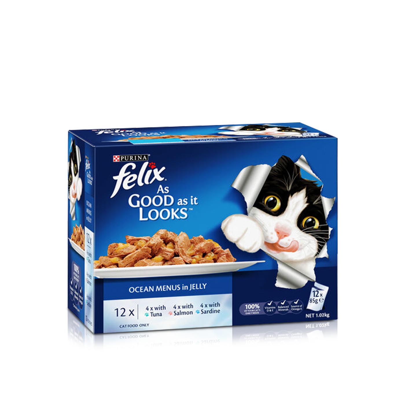 Felix As Good As It Looks Ocean Menus in Jelly 85g x 12 - Spinneys UAE