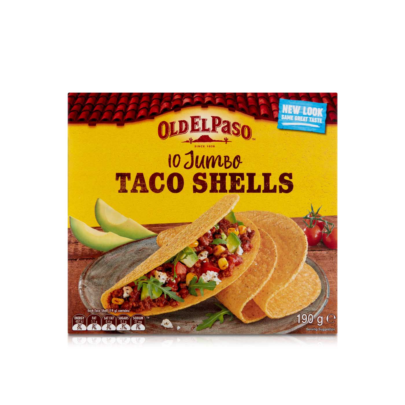Old El Paso Jumbo Taco Shells 10s 190g - Spinneys UAE