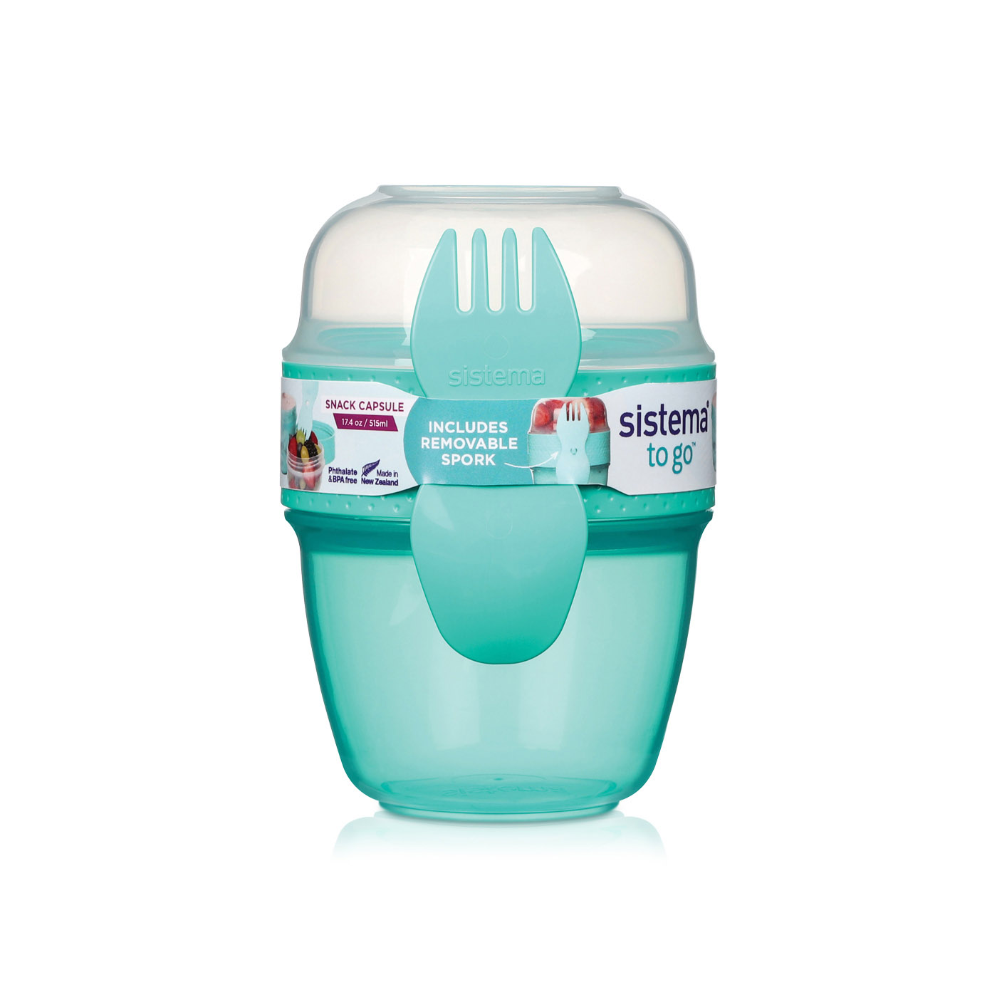 Sistema to Go Snack Capsule with Spork 515ml - Spinneys UAE