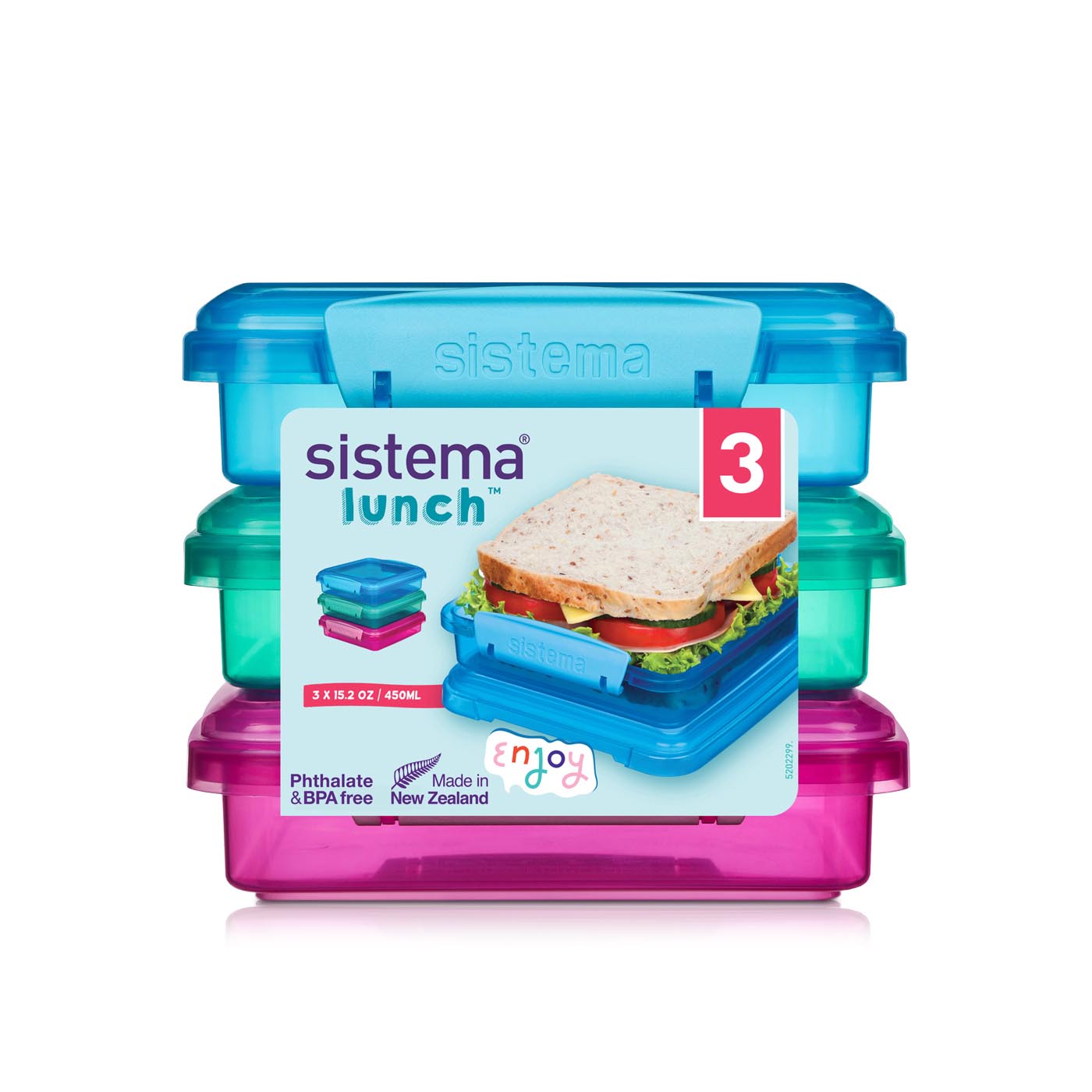 Sistema Sandwich Boxes 450ml 3s - Spinneys United Arab Emirates