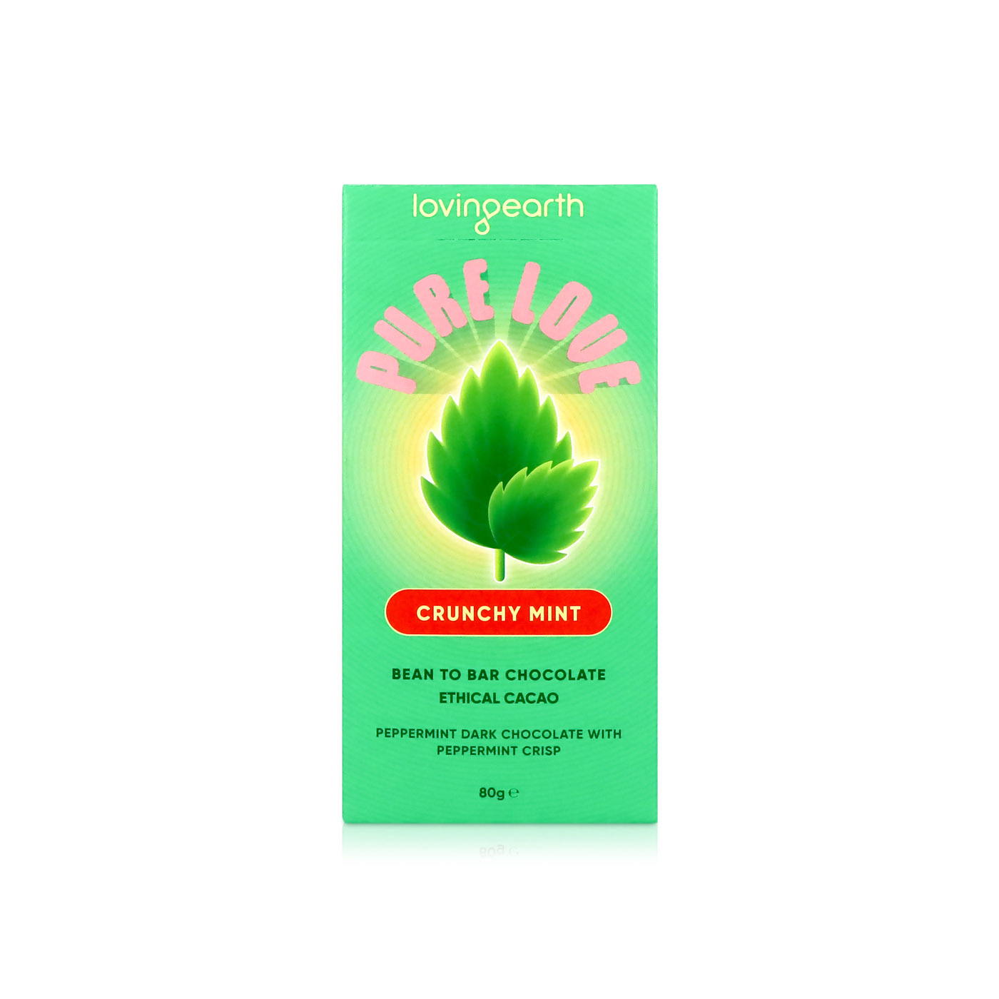 Loving Earth mint crisp 72% dark chocolate bar 80g - Spinneys UAE
