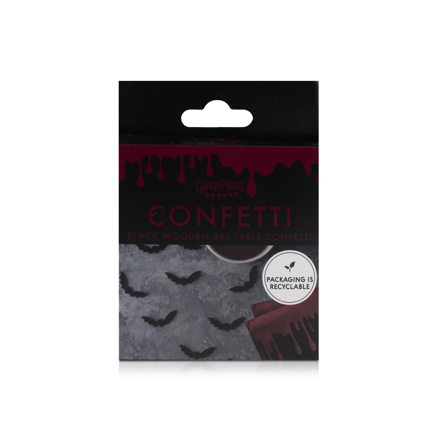Ginger Ray Black Wooden Bat Table Confetti - Spinneys United Arab Emirates