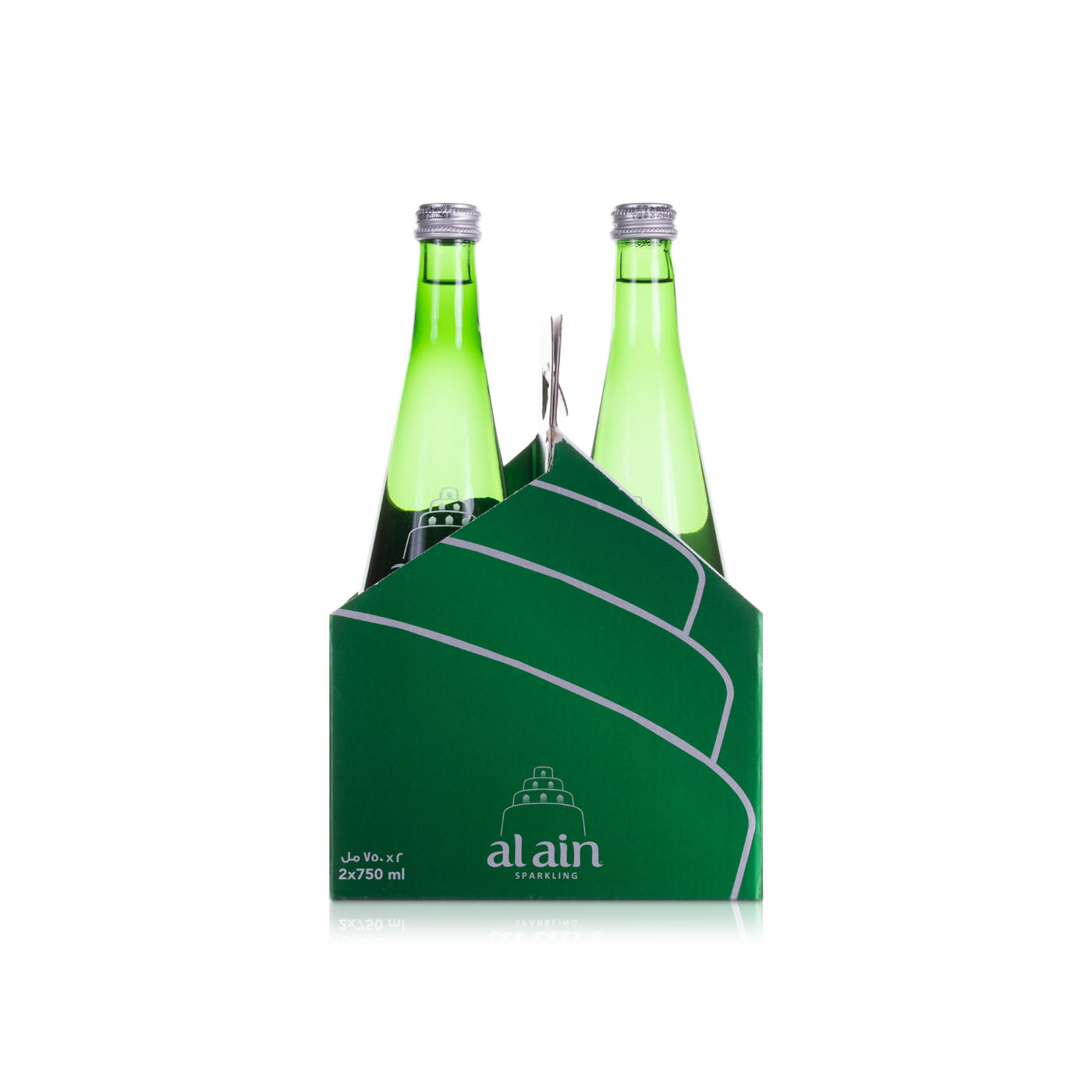 Al Ain Sparkling Water Glass Bottle 750ml x 2 - Spinneys UAE