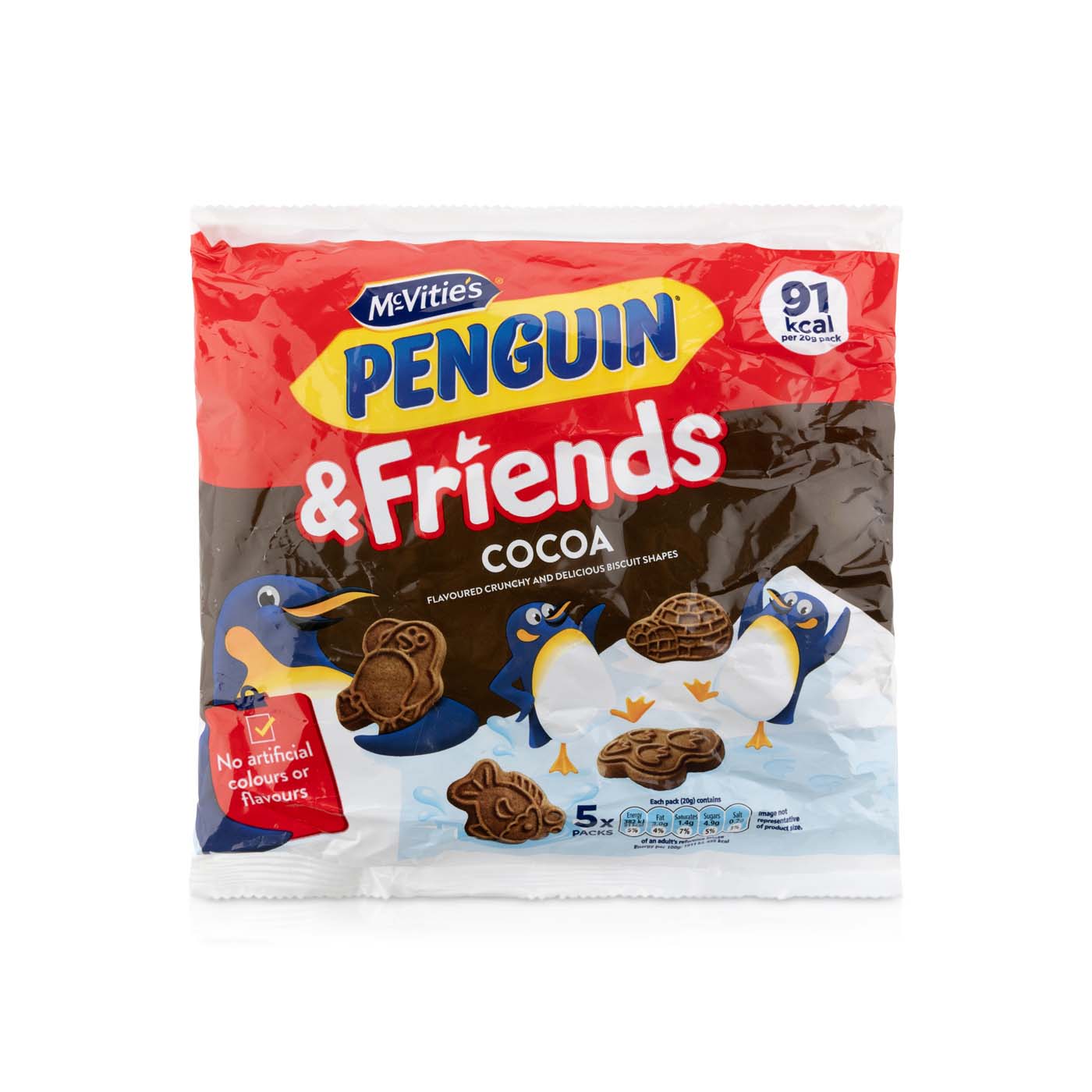 McVitie's penguin and friends cocoa biscuits 20g 5 pack - Spinneys UAE