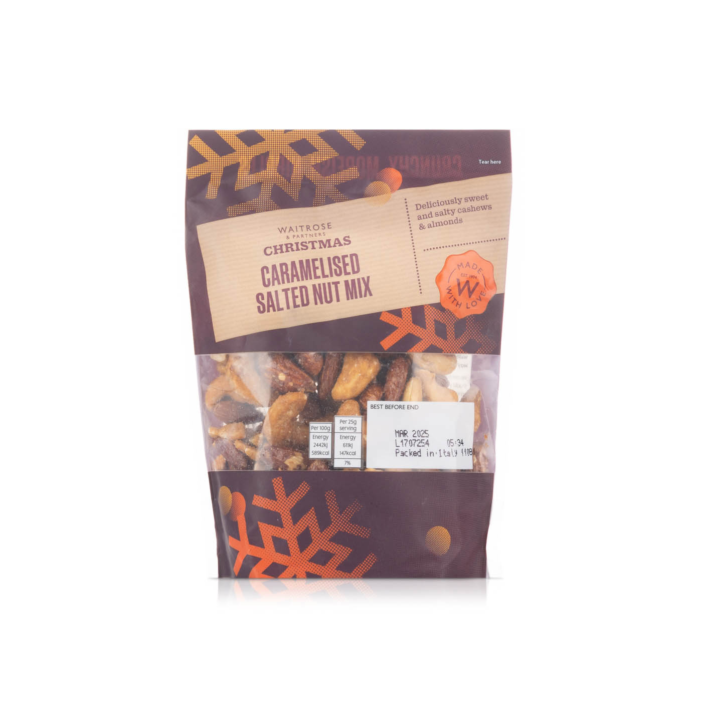 Waitrose Christmas Caramelised Salted Nut Mix 150g - Spinneys United Arab Emirates
