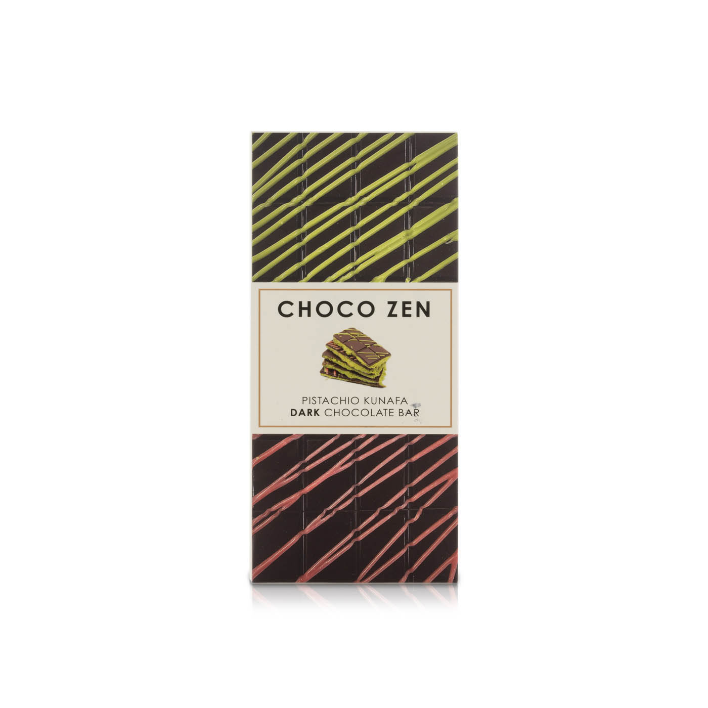 Choco Zen Pistachio Kunafa Dark Chocolate Bar 100g - Spinneys UAE