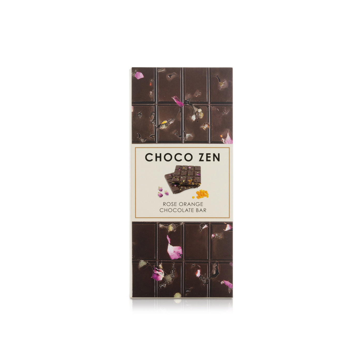 Choco Zen Rose Orange Chocolate Bar 130g - Spinneys UAE