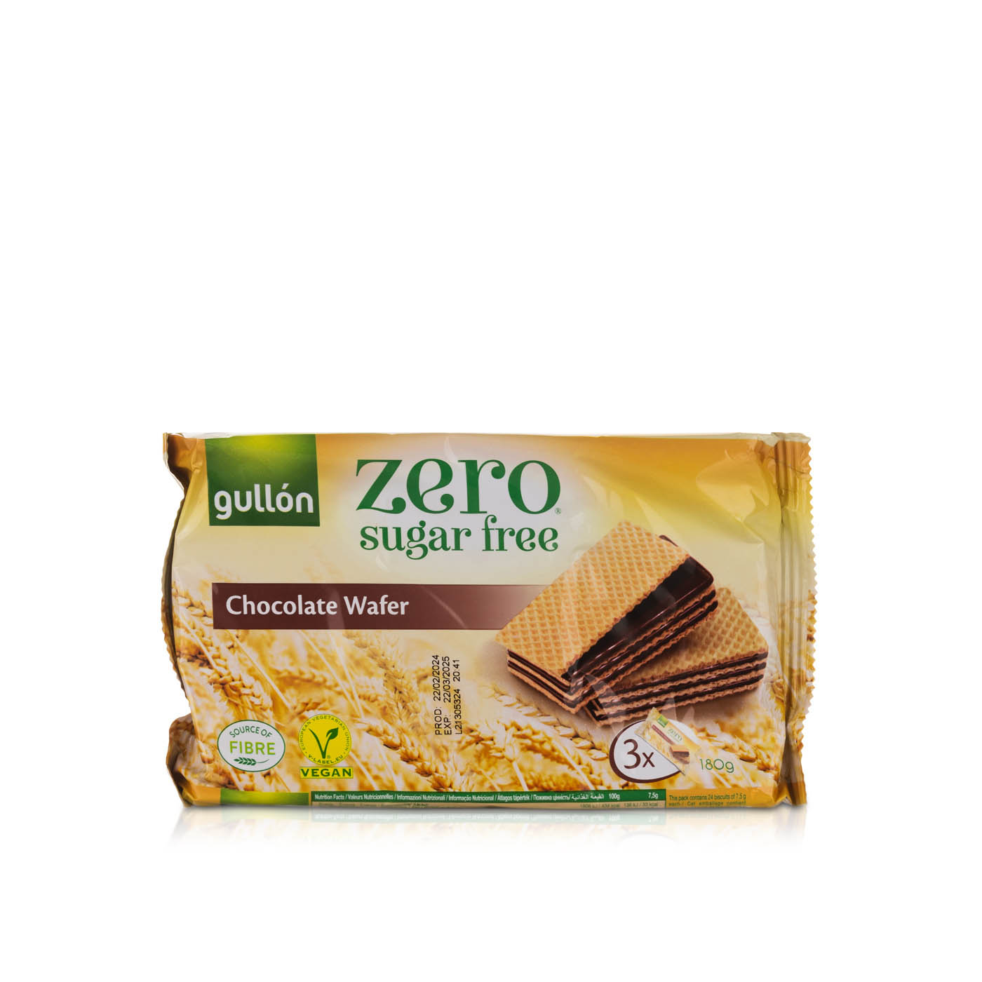 Gullon Sugar Free Chocolate Wafer 180g - Spinneys United Arab Emirates