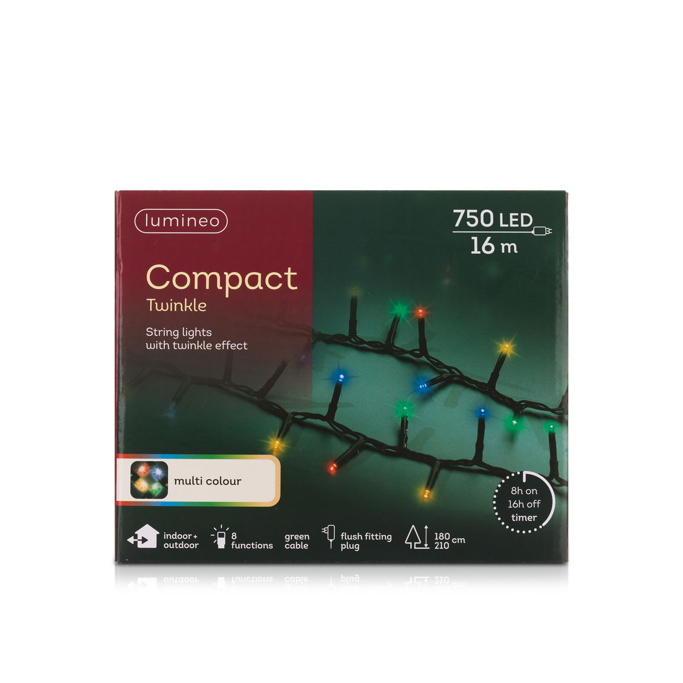 Kaemingk Lumineo Multi Colour Twinkle Lights 750 LED Lights 16m - Spinneys UAE